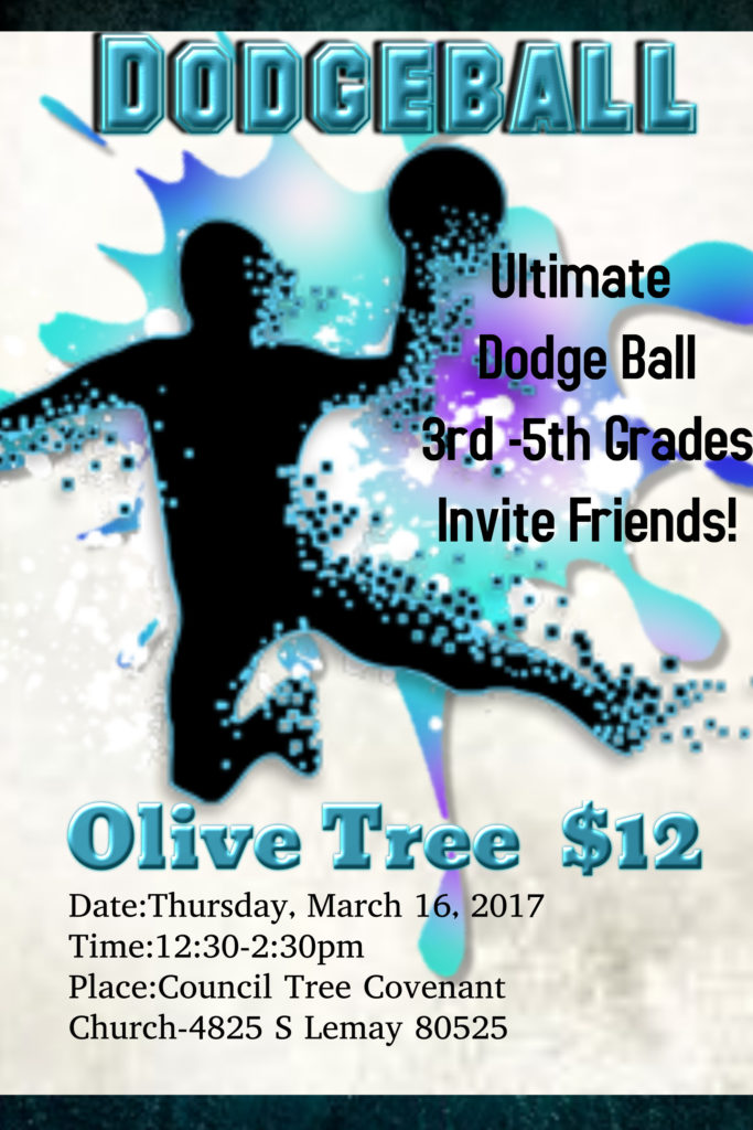 Dodgeball poster march 2017 - OliveTree